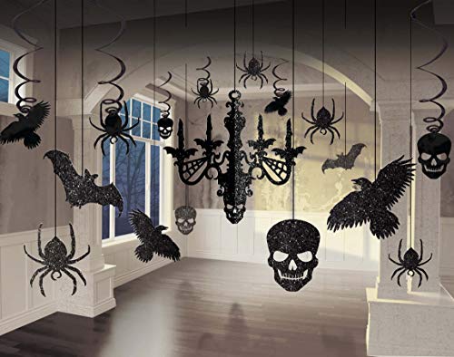 Amscan | Party Decoration | Halloween Glitter Paper Chandelier Decorating Kit | 17 in a Package