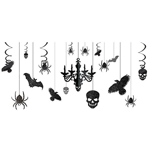 Amscan | Party Decoration | Halloween Glitter Paper Chandelier Decorating Kit | 17 in a Package