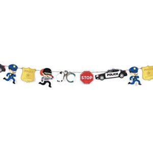 Cops and Robbers - Garland | Cop Party Decoration | Boy Birthday Party | Cops, Robbers, Police Car, Police Badge, Handcuffs, Stop Sign | Kids Party Decor