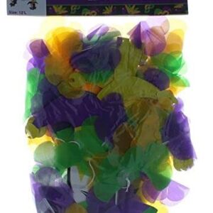 Mardi Gras Flower Garland with Jester Cutouts (12 feet Long) Party Decor