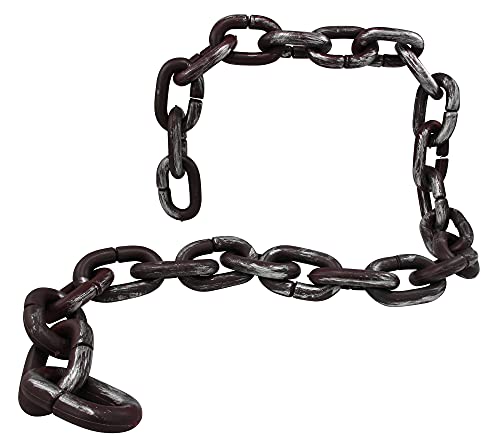 Nicky Bigs Novelties 46-inch Long Plastic Fake Rusty Chain Link Prop Halloween Haunted Zombie Decor