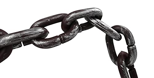 Nicky Bigs Novelties 46-inch Long Plastic Fake Rusty Chain Link Prop Halloween Haunted Zombie Decor