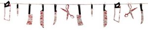 amscan bloody weapon garland – 7.5′, 1 pc