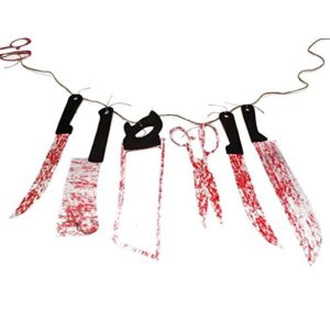 amscan Bloody Weapon Garland - 7.5', 1 Pc