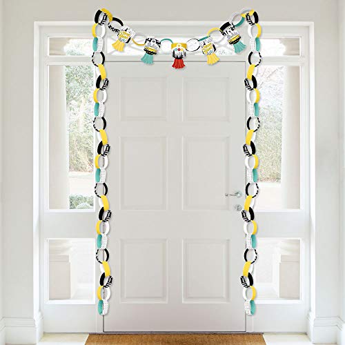 Big Dot of Happiness NYC Cityscape - 90 Chain Links and 30 Paper Tassels Decoration Kit - New York City Party Paper Chains Garland - 21 feet