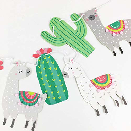 Llama and Cactus - Garland | Llama Bunting | Llama Party Decor | Room Decoration | Llama Party Decoration | Photo Prop | Fiesta