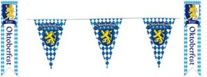 oktoberfest pennant banner | 100 feet and 2 wall or doorway pennants oktoberfest set