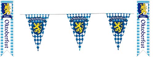 Oktoberfest Pennant Banner | 100 Feet and 2 Wall or Doorway Pennants Oktoberfest Set