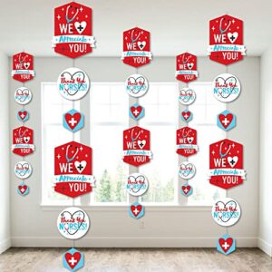 big dot of happiness thank you nurses – nurse appreciation week diy dangler backdrop – hanging vertical decorations – 30 pieces