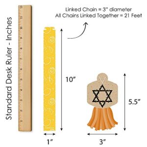 Big Dot of Happiness Sukkot - 90 Chain Links and 30 Paper Tassels Decoration Kit - Sukkah Jewish Holiday Paper Chains Garland - 21 feet