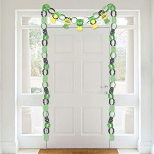 Big Dot of Happiness You Got Served - Tennis - 90 Chain Links and 30 Paper Tassels Decoration Kit - Baby Shower or Tennis Ball Birthday Party Paper Chains Garland - 21 feet