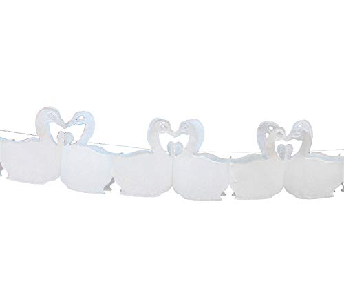 3-Pack 12 Foot Tissue Paper Party Decoration Garland, Swan