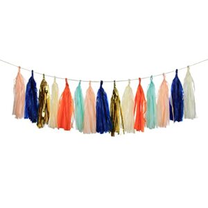 Tissue Paper Tassel DIY Party Garland Decor for All Events & Occasions ，30 Tassels Per Package