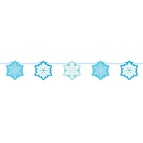 7ft Paper Cutout Holiday Snowflake Garland