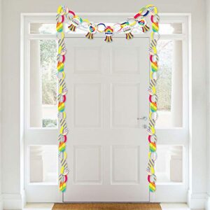 Big Dot of Happiness Love is Love - Gay Pride - 90 Chain Links and 30 Paper Tassels Decoration Kit - LGBTQ Rainbow Party Paper Chains Garland - 21 feet