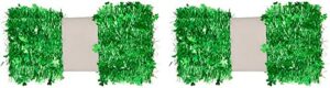 100 feet st. patricks day shamrock tinsel garland bundle of 2 50 foot packs