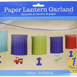 "All Aboard Boy" Paper Lantern Garland, Birthday