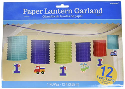 "All Aboard Boy" Paper Lantern Garland, Birthday