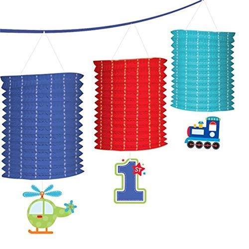 "All Aboard Boy" Paper Lantern Garland, Birthday