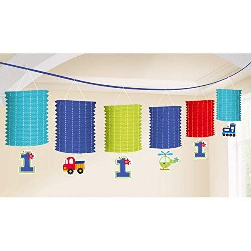 "All Aboard Boy" Paper Lantern Garland, Birthday