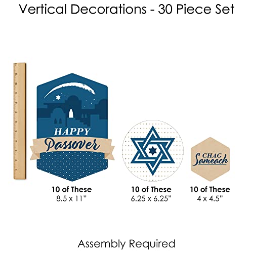 Big Dot of Happiness Happy Passover - Pesach Jewish Holiday Party DIY Dangler Backdrop - Hanging Vertical Decorations - 30 Pieces