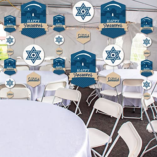 Big Dot of Happiness Happy Passover - Pesach Jewish Holiday Party DIY Dangler Backdrop - Hanging Vertical Decorations - 30 Pieces