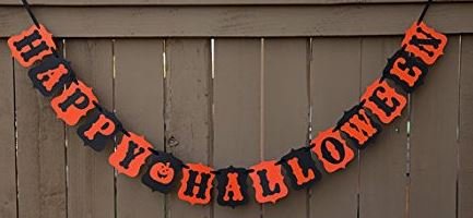 Happy Halloween Banner With Balloons - 100 Orange & Black Balloons Set - Halloween Decor Party Decorations Garland Bundle by Jolly Jon