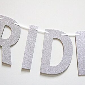 Bride To Be Banner Silver Glittery For Engagement Wedding Hen Night Sign Bridal Shower with Diamond Ring Bunting Party Decoration Supplies