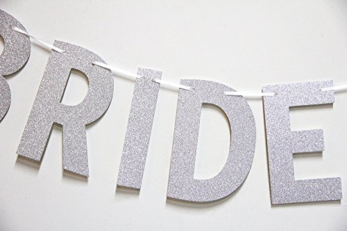 Bride To Be Banner Silver Glittery For Engagement Wedding Hen Night Sign Bridal Shower with Diamond Ring Bunting Party Decoration Supplies