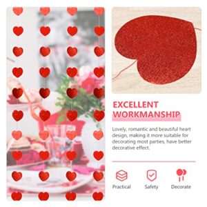 Gadpiparty 2 Sets Red Heart Paper Garland Love Heart Banner Garland Wedding Love Hanging Garlands Anniversary Streamer Banner for Valentines Day Hanging Decorations