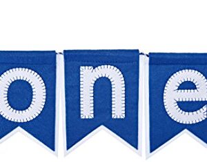 Mud Pie"ONE" Pennant Happy Birthday Boy High Chair Banner Garland Sign Felt