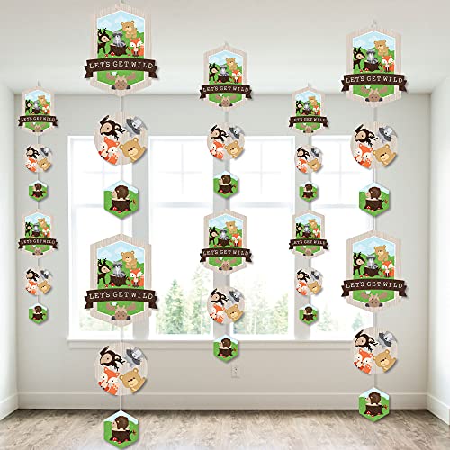 Big Dot of Happiness Woodland Creatures - Baby Shower or Birthday Party DIY Dangler Backdrop - Hanging Vertical Decorations - 30 Pieces