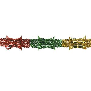 beistle multi-color metallic garland