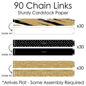 Big Dot of Happiness Reunited - 90 Chain Links and 30 Paper Tassels Decoration Kit - School Class Reunion Party Paper Chains Garland - 21 feet