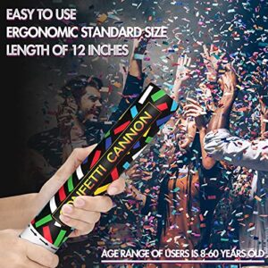 Confetti Cannons EFFIELER Multicolor Confetti Poppers (5 Packs) 100% Biodegradable And Air Powered Party Popper Perfect for Birthday, Graduation, New Years Eve, And Any Other Party Or Celebration…