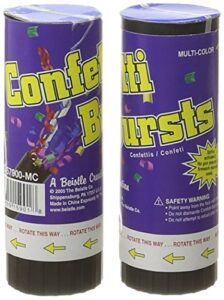 beistle 57900-mc confetti bursts, 2-pack multicolor, 7.5″