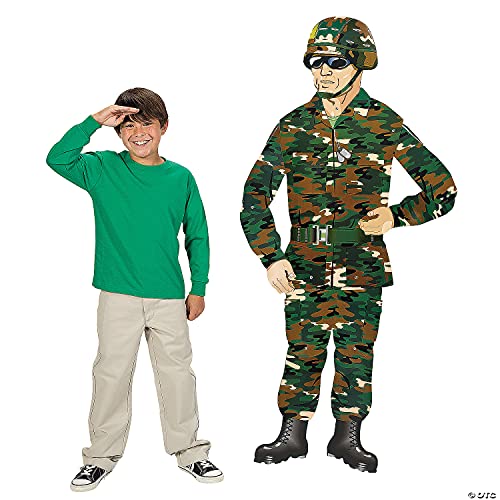 Large Army Soldier Cardboard Cutout (5 Feet Tall) Party Decor