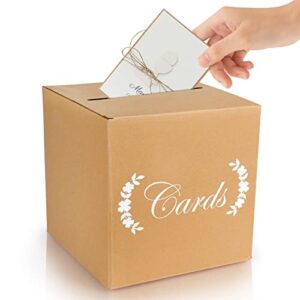 fowecelt kraft card box wedding favors post box cardboard card receiving money box for wedding reception anniversary birthday graduation table centerpiece decorations