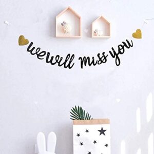 We Will Miss You Banner Bunting Goodbye Party Banner Retirement Banner for Going Away Party Decorations Retirement Decorations Farewell Decorations Party Army Party Decorations Graduation Office Work Supplies