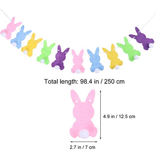 BinaryABC Easter Bunny Rabbit Banner Bunting Garland, Easter Decorations