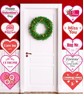 valentines day decor, valentines decorations heart banner, valentines day decoration door wall decor for the home, pink red romantic conversation porch sign, party supplies