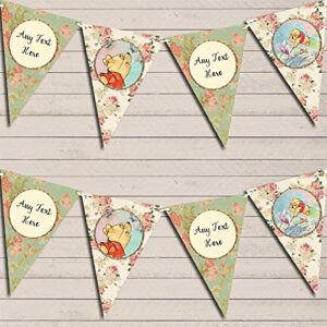 winnie the pooh personalized children’s birthday bunting garland banner decoration