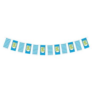 beistle oktoberfest pennant banner, 10″ x 12′, blue/white/yellow,54243