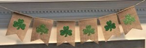 st patricks day garland decor – shamrock glitter garland home decor – st patricks day burlap banner – saint patrick’s day party decorations – st patty’s day rustic fireplace decor by jolly jon