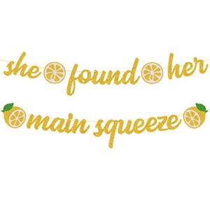 she found her main squeeze bridal shower decorations for lemon citrus lemonade theme bride to be bachelorette wedding engagement final fiesta hen party supplies gold glitter decor