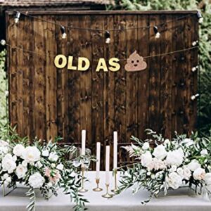 Old As S**t Glitter Banner – Funny Birthday and Retirement Party Supplies, Ideas, Gifts and Decorations