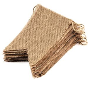 34Pcs Burlap Banner Adjustable Flags DIY Banners for Baby Shower, Party, Wedding and Birthday, 5 x 7 inch