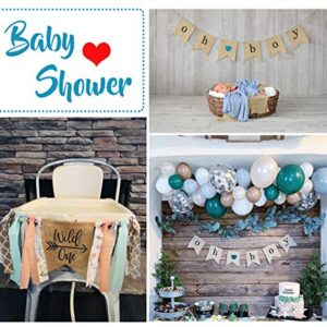 34Pcs Burlap Banner Adjustable Flags DIY Banners for Baby Shower, Party, Wedding and Birthday, 5 x 7 inch