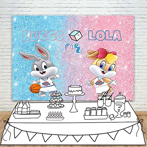 Moonlight Studio Space Jam Baby Shower Decorations Backdrop 7x5 Space Jam 2 Gender Reveal Banner for Party Supplies Vinyl Pink Or Blue Baby Shower Space Jam Theme Backdrops