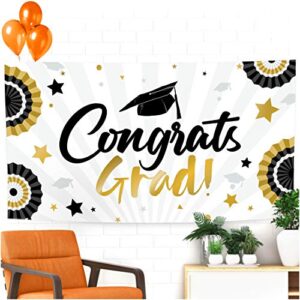 graduation banner 2023 – graduation decorations 2023 – graduation party supplies 2023 – large 71” x 40” graduation backdrop 2023 decor – congrats grad banners yard sign – car decorations for parade